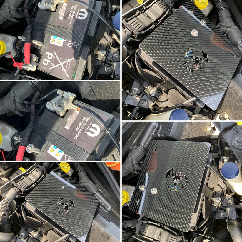 Abarth 500/595/695 - Carbon Accu cover – Webshop H&S Corse